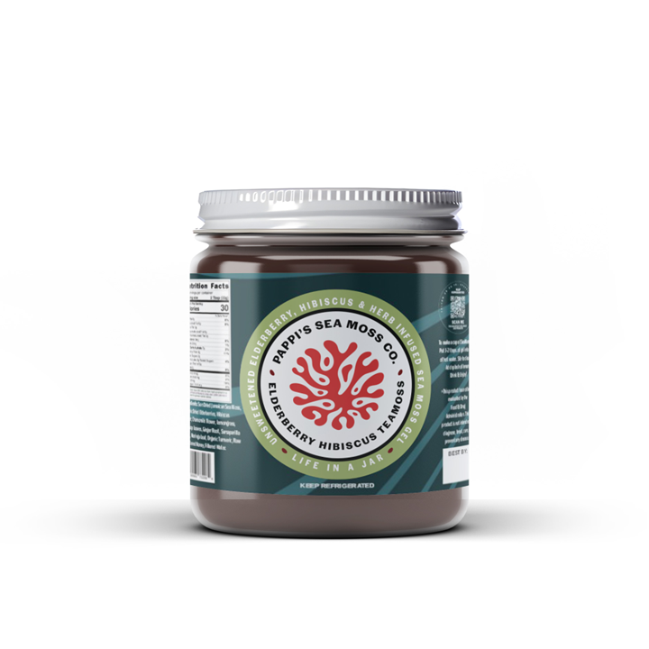 The Elderberry & Hibiscus 7 Herb TeaMoss (Unsweetened) 16 oz. Jar ...